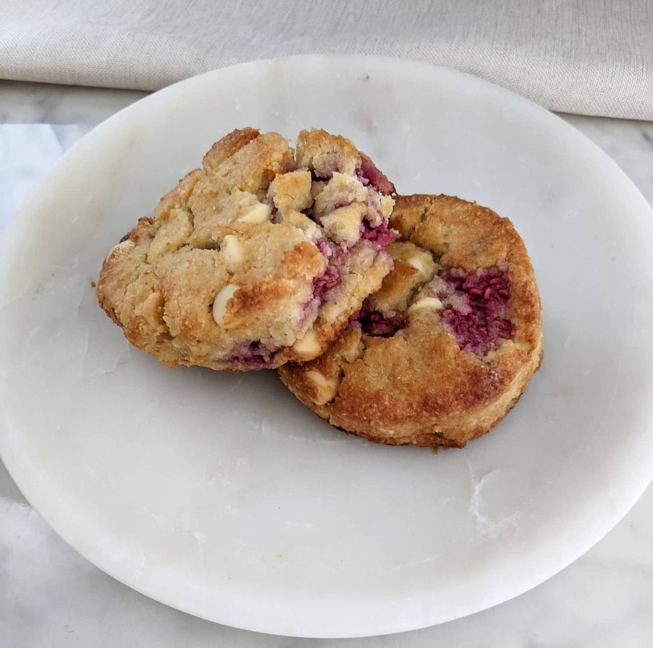 Keto Raspberry White Chocolate Scones - With Buttermilk! 6.3g Net Carbs