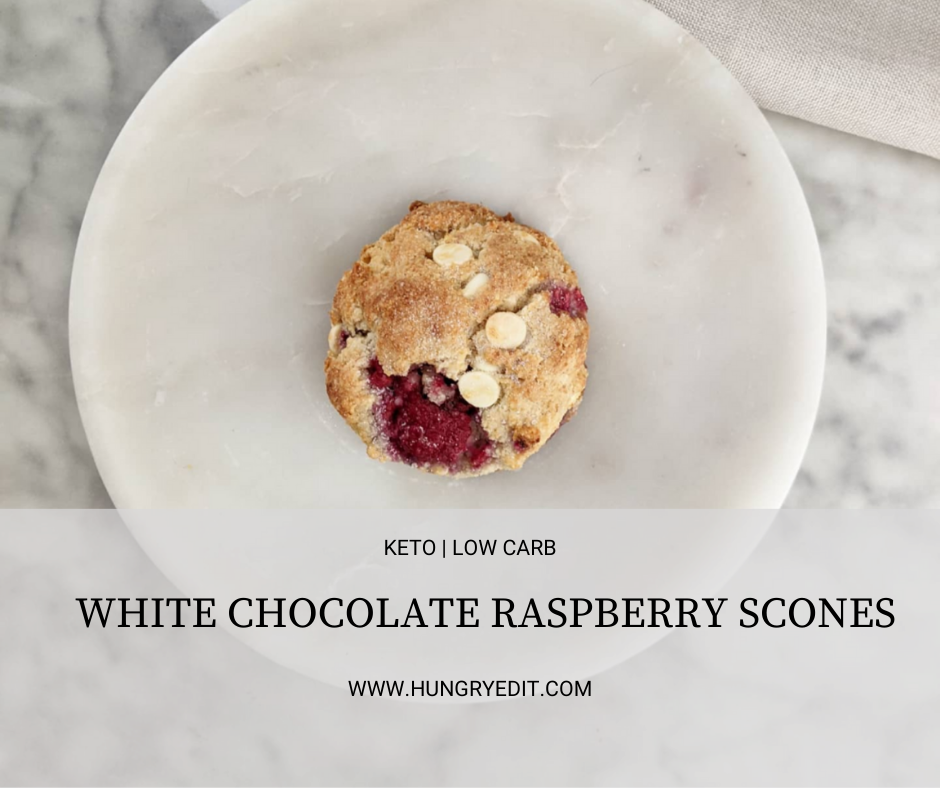 Keto Raspberry White Chocolate Scones - Hungry Edit With Buttermilk! 6 ...