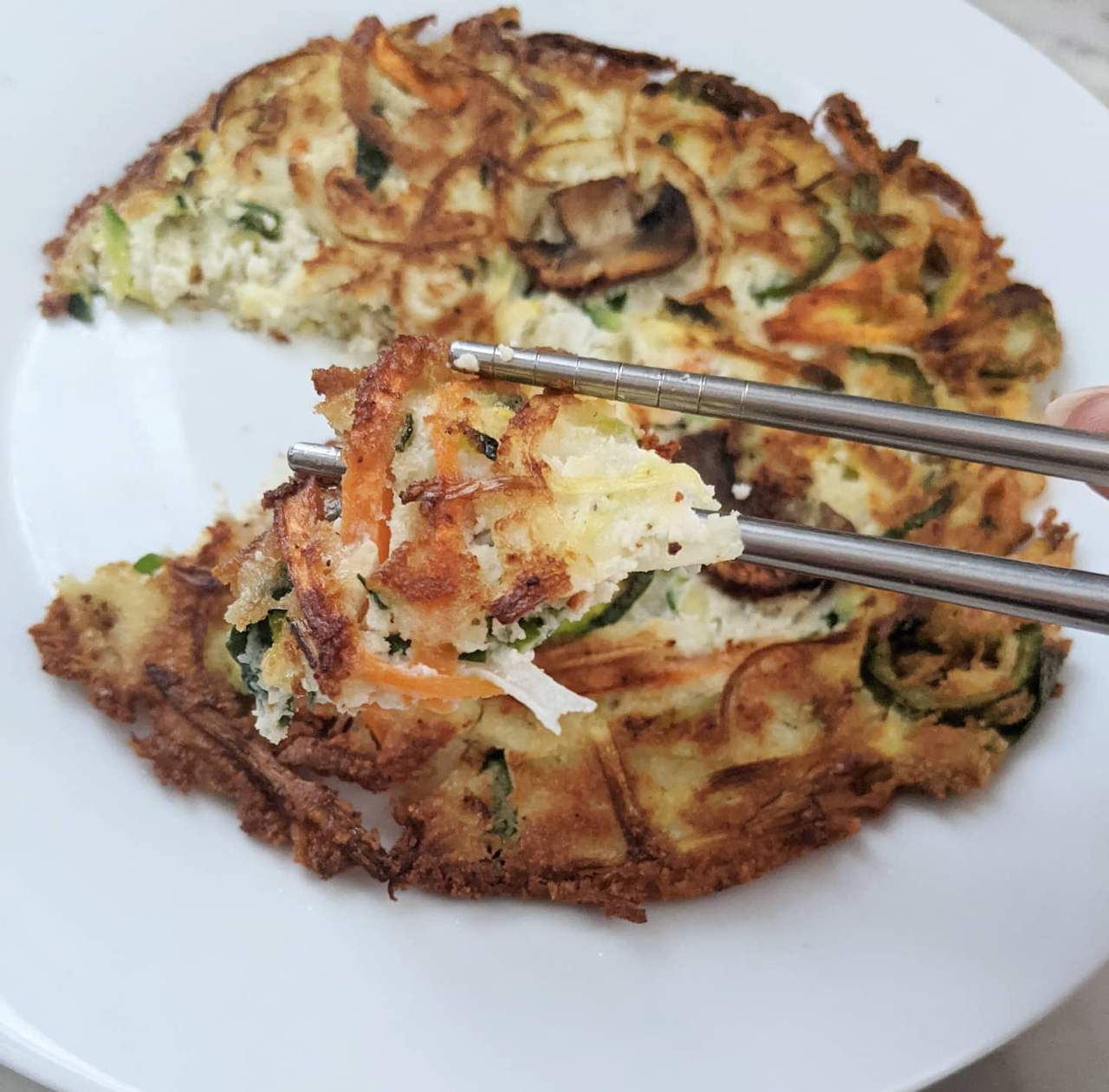 Keto Korean Vegetable Pancake (Yachaejeon: 야채전) - With Almond Flour