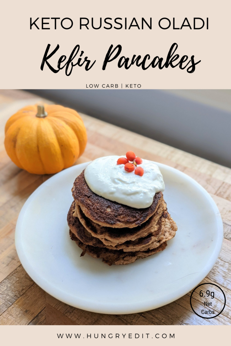 Keto Oladi - Russian Kefir Pancakes (With Pumpkin) - Hungry Edit